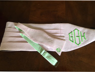 Add a Monogram to a Cummerbund – Great Knots